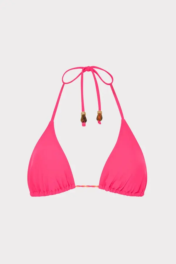 MILLY Two Tone Rope Bikini Top - Pink