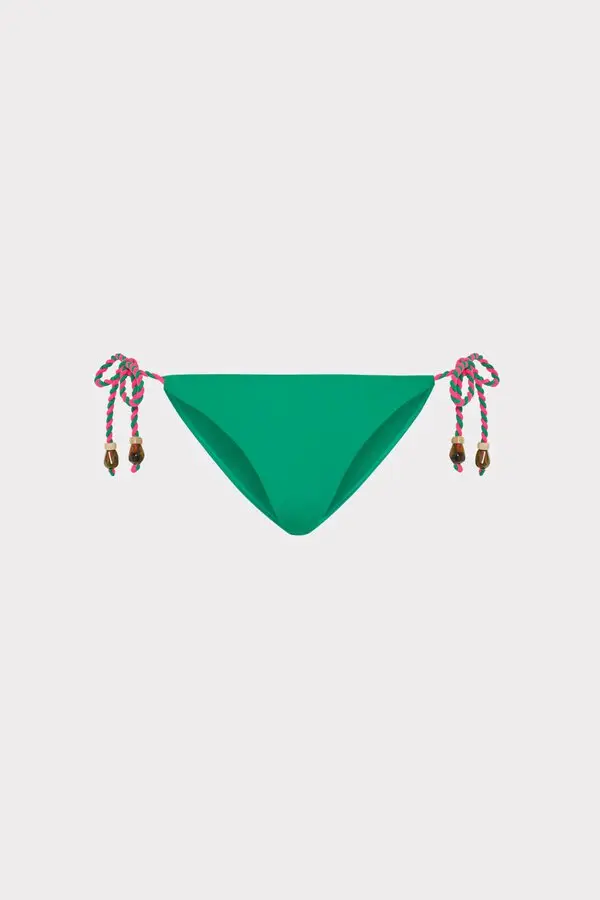 MILLY Two Tone Rope Bikini Bottom - Green