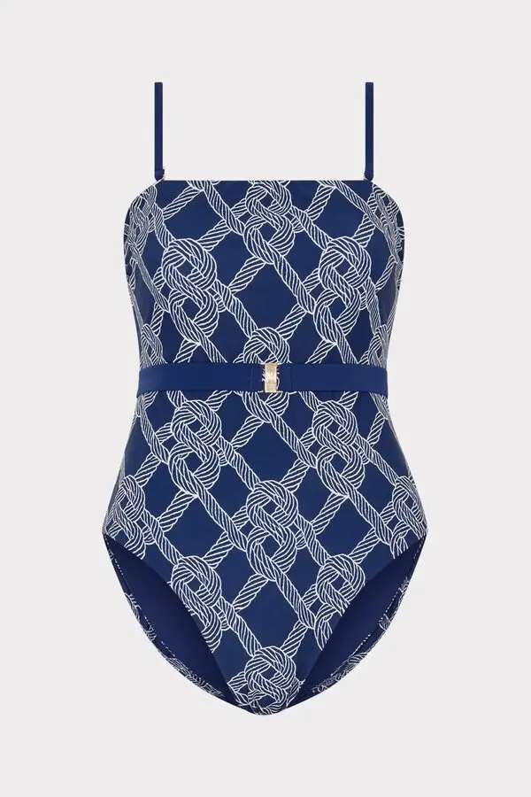 MILLY Rope Print One Piece