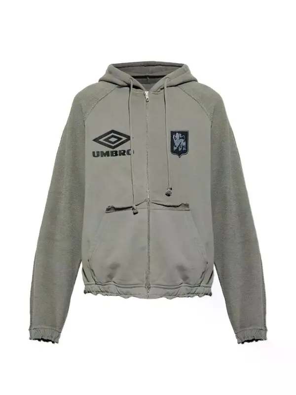 UMBRO Logo-embroidered Zip-up Sweatshirt