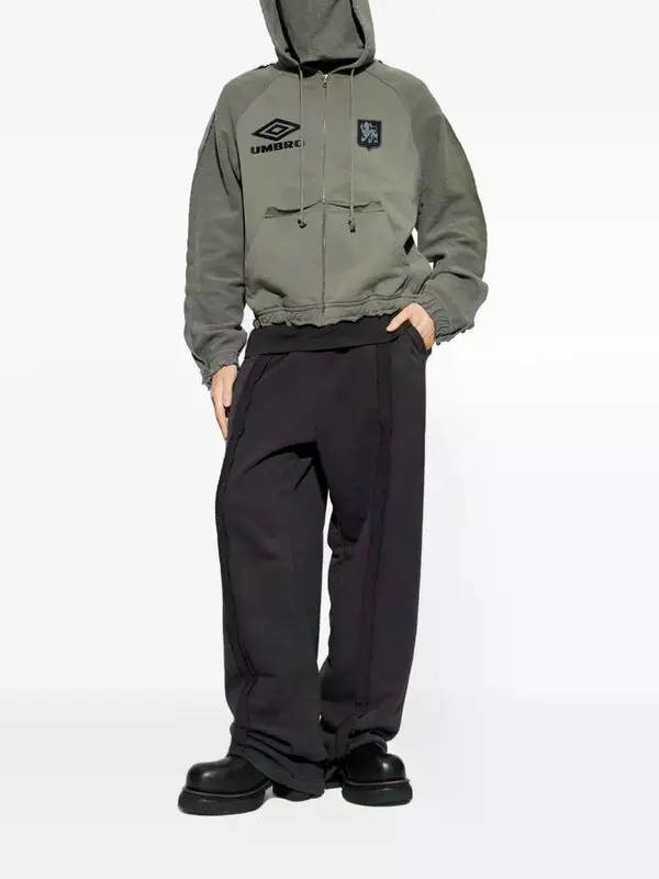 UMBRO Logo-embroidered Zip-up Sweatshirt