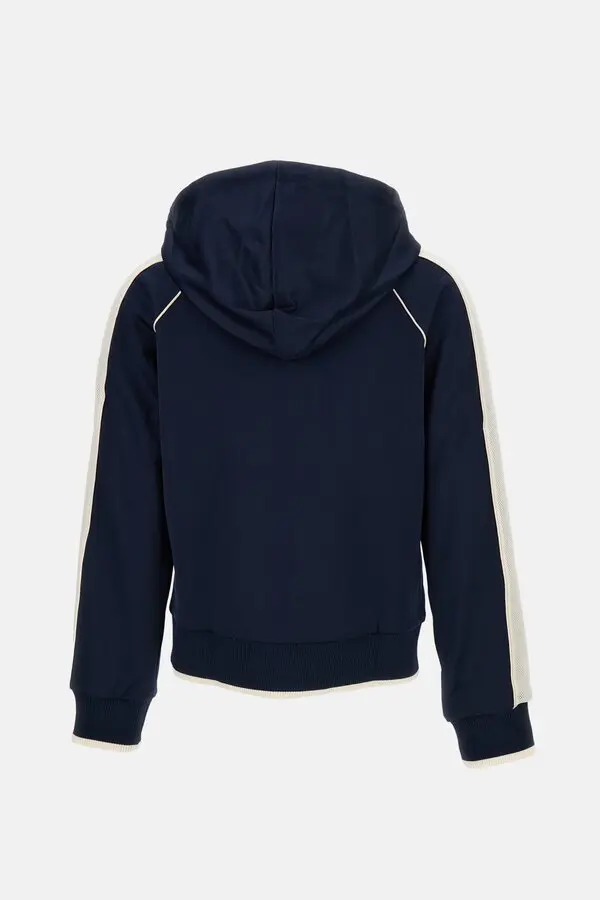 WALES BONNER Anthem Terry Cotton Blend Hoodie - Blue