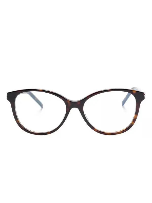 Saint Laurent Cat-eye Frame Glasses - Brown