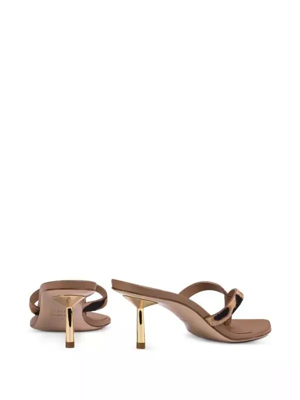 LE SILLA Gisele Heeled Sandals With Animal Print Detail - Neutrals