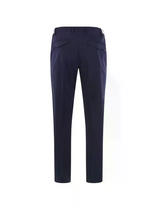 Eleventy Drawstring-waist Pleated Trousers - Blue