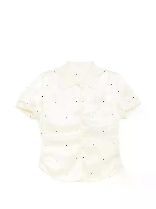 LESS Polka Dot Silk Blouse