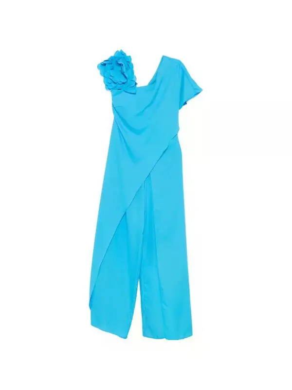Rosa Clara Floral-applique Jumpsuit - Blue