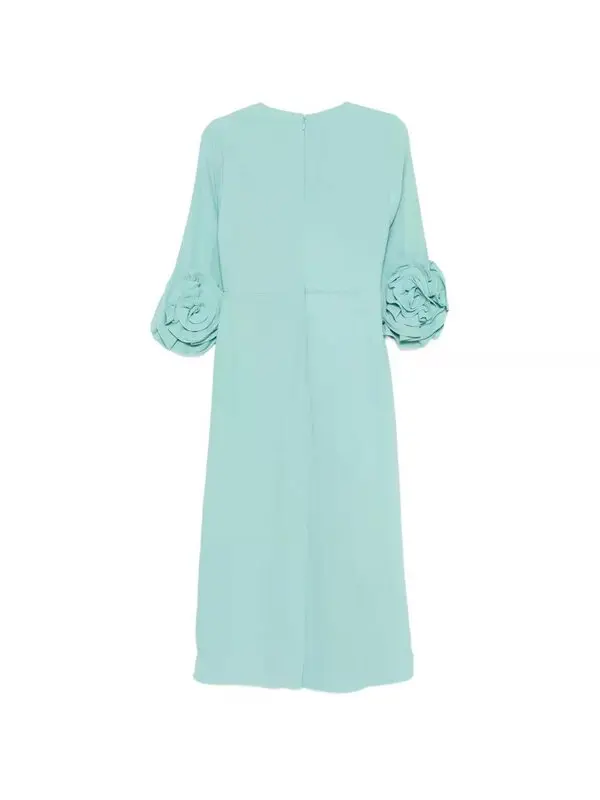 Rosa Clara Floral-detail Ruffled Midi Dress