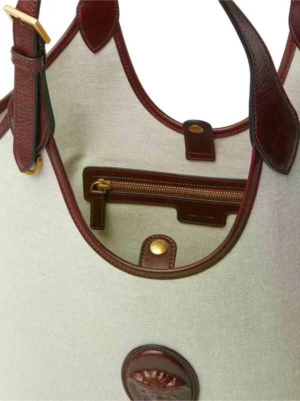 Versace Medusa Cameo Canvas Tote Bag - Neutrals