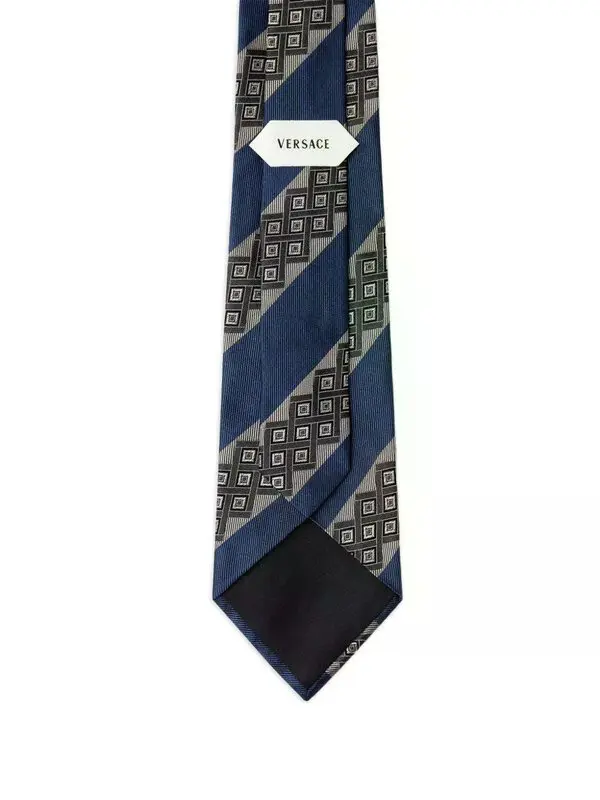 Versace Jacquard Neck Tie - Blue
