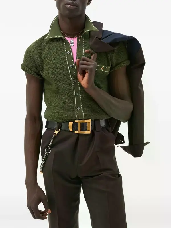 Versace Cotton Knit Shirt - Green