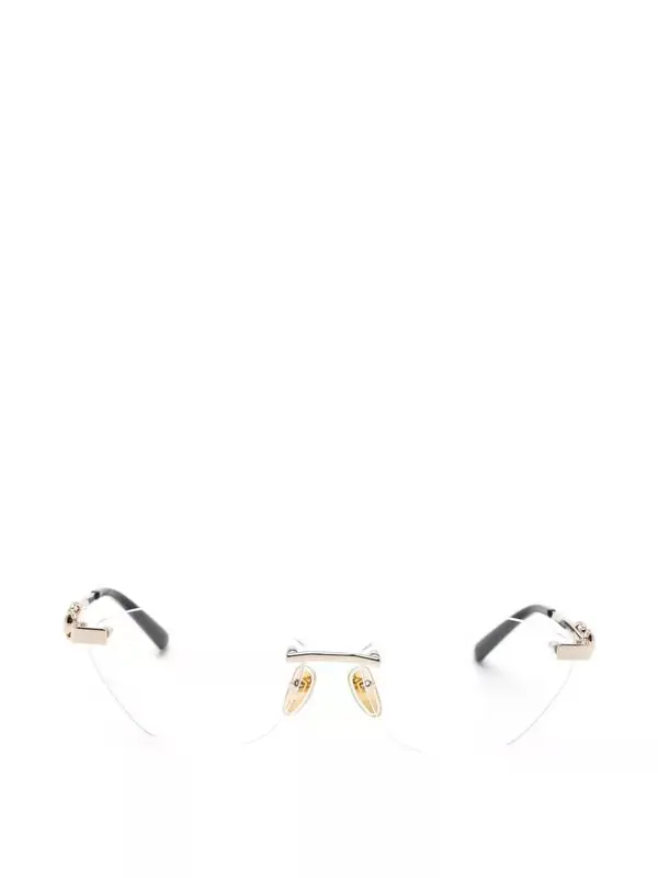 Gucci Horsebit-detail Glasses - Gold