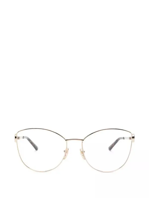 Gucci Oval Frame Glasses - Gold