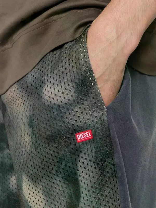 DIESEL® Camouflage Mesh Track Shorts
