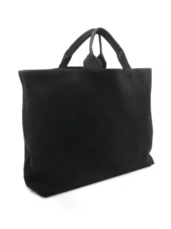 Prada 2010-2026 Canvas Drill Tote Bag - Black