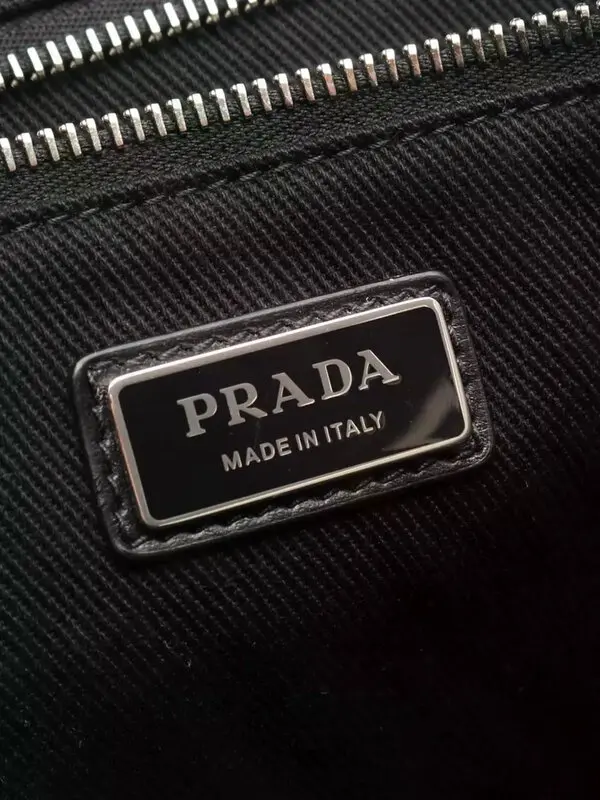 Prada 2010-2026 Canvas Drill Tote Bag - Black