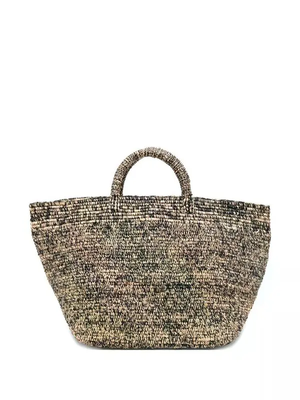 IBELIV Woven Top Handle Tote Bag