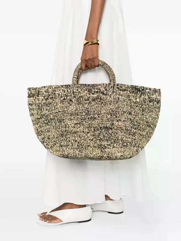 IBELIV Woven Top Handle Tote Bag