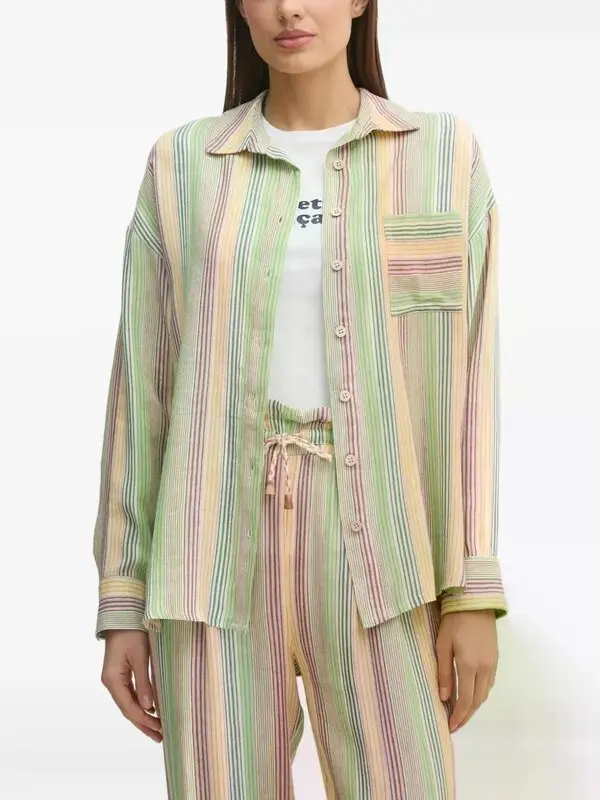 LA PETITE FRANÇAISE Charlene Striped Button-up Shirt