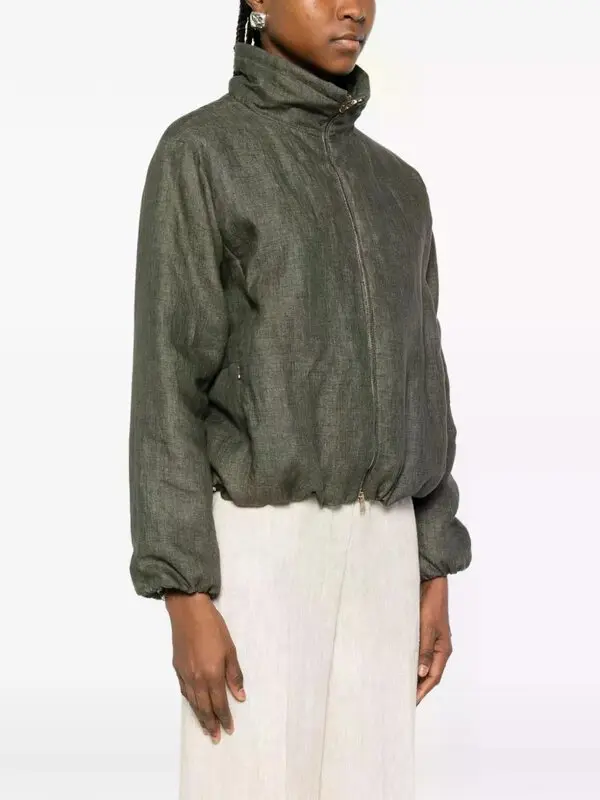 Herno Zip-up Bomber Jacket - Green