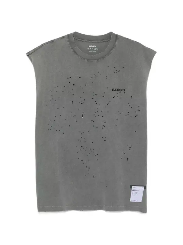 Satisfy Mothtech Distressed Logo-print Vest