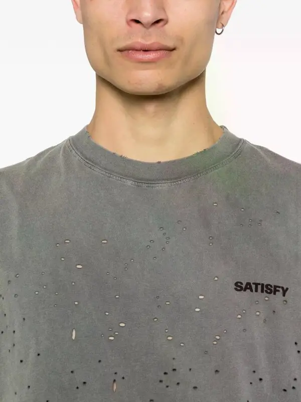 Satisfy Mothtech Distressed Logo-print Vest