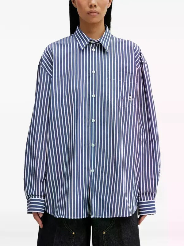 SPORTY & RICH Striped Pocket Shirt