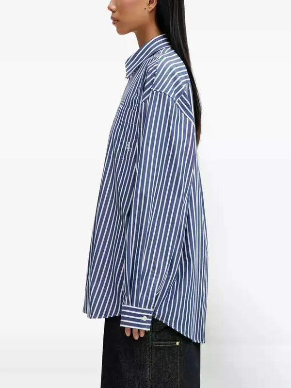 SPORTY & RICH Striped Pocket Shirt