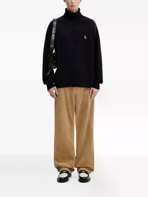 SPORTY & RICH Embroidered Roll-neck Sweater