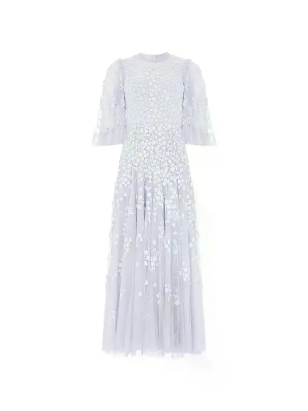 NEEDLE & THREAD Scatter Blossom Round-neck Gown