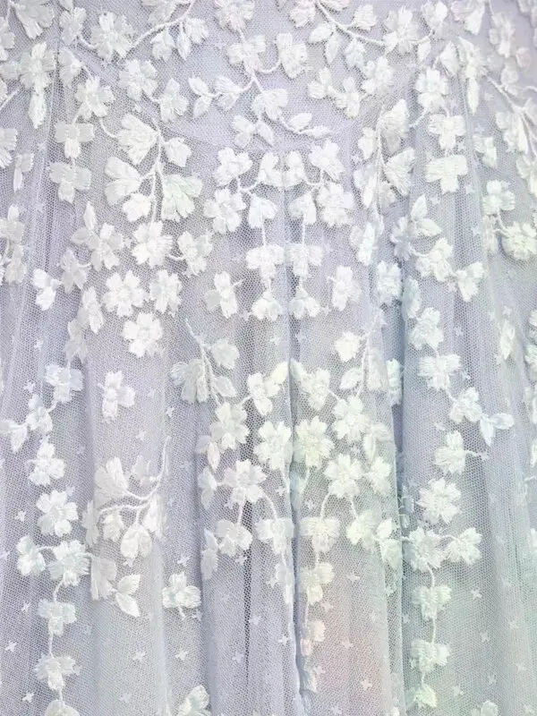 NEEDLE & THREAD Scatter Blossom Round-neck Gown