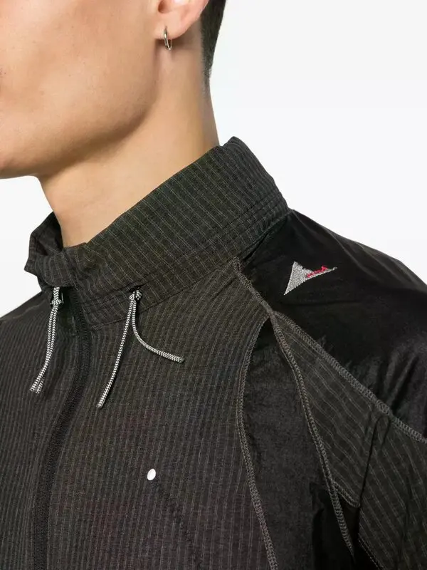 ROA Zip-fastening Striped Jacket