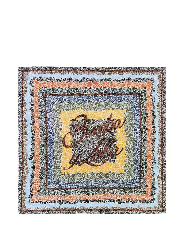 Bimba Y Lola Floral-print Scarf - Blue