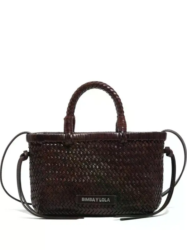 Bimba Y Lola Woven Leather Tote Bag