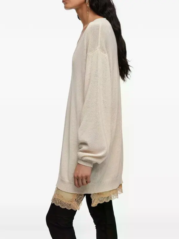 Bimba Y Lola V-neck Balloon Sleeve Top