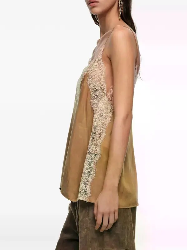 Bimba Y Lola Lace-trimmed V-neck Top