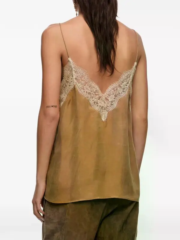 Bimba Y Lola Lace-trimmed V-neck Top