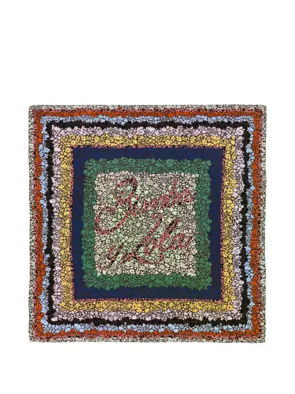 Bimba Y Lola Floral-print Scarf - Blue