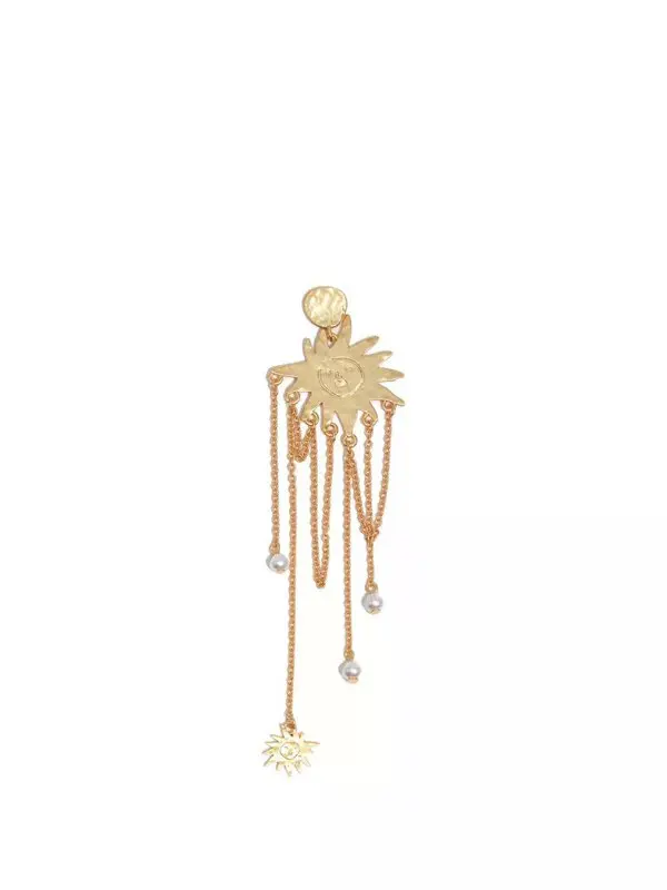 Bimba Y Lola Sun Chain-detail Earrings With Pearl Embellishment