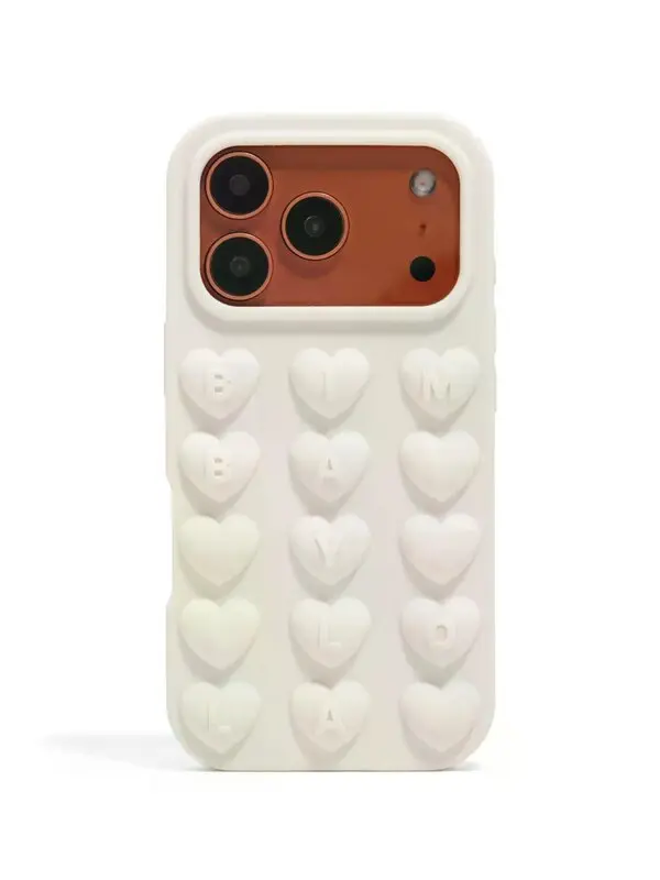Bimba Y Lola Heart-embossed Iphone 17 Pro Phone Case - Neutrals