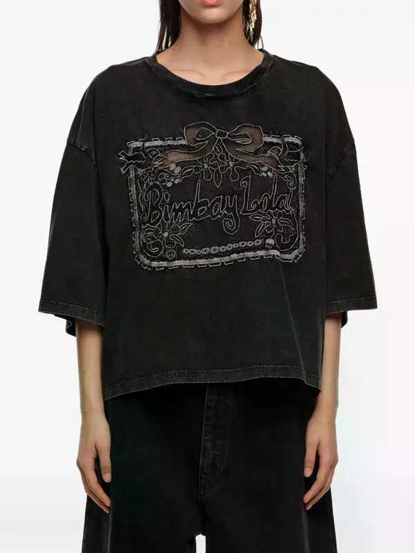 Bimba Y Lola Graphic Print T-shirt - Black