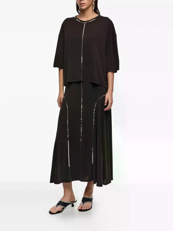 Bimba Y Lola Sequin Embellished Midi Skirt