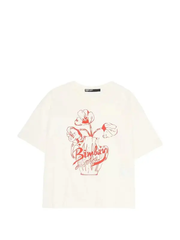 Bimba Y Lola Floral-print T-shirt - White