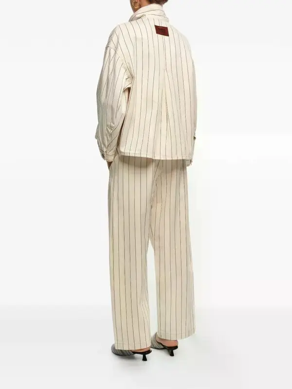 Bimba Y Lola Wide-leg Striped Trousers