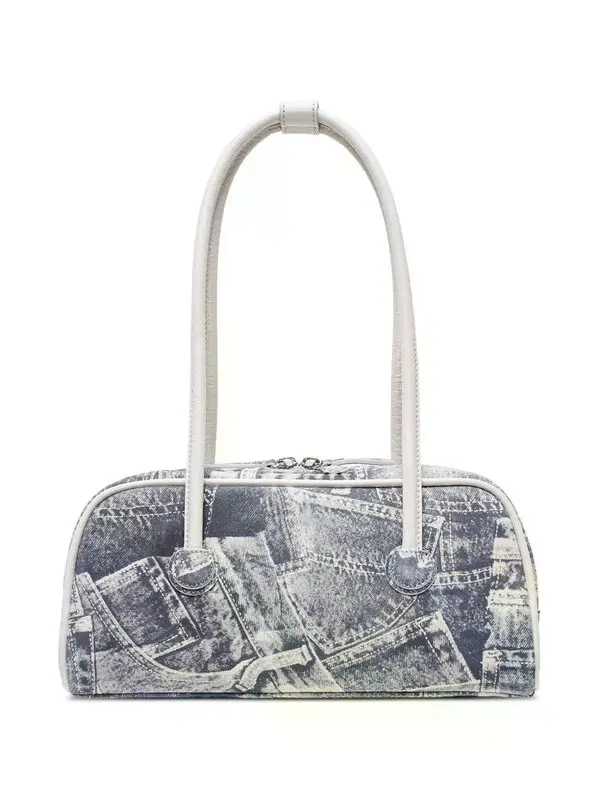 MARGESHERWOOD Soft Boston Patchwork Shoulder Bag - Grey