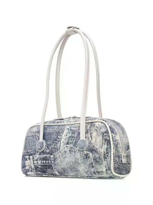 MARGESHERWOOD Soft Boston Patchwork Shoulder Bag - Grey