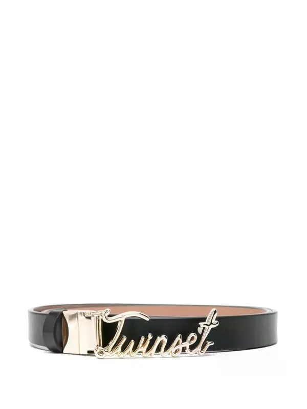 TWINSET Reversible Logo Detail Belt - Black
