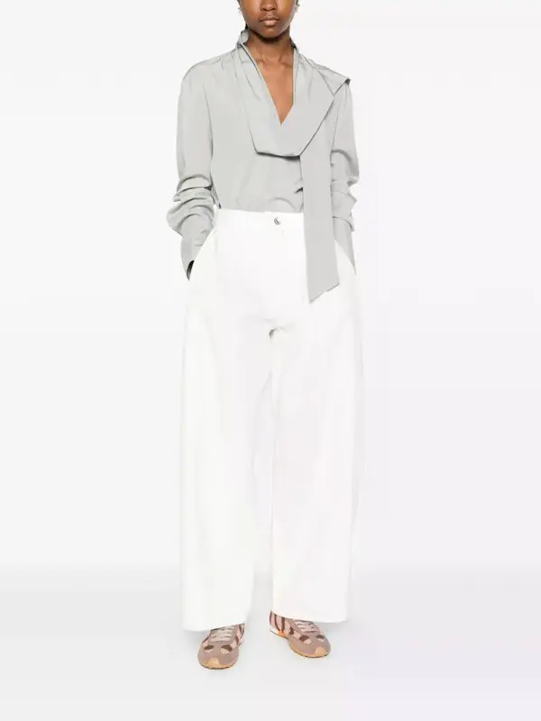 SYSTEM Tie-neck Relaxed Fit Blouse