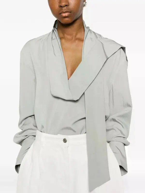 SYSTEM Tie-neck Relaxed Fit Blouse