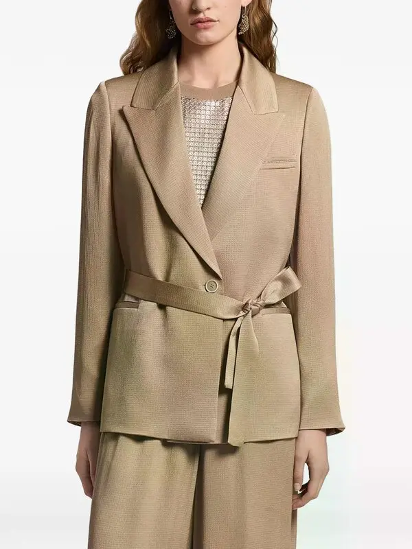 Peserico Satin Belted Blazer